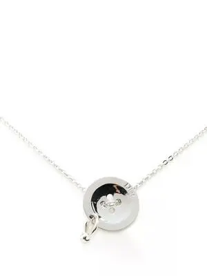 Dior Brass Button Pendant Necklace