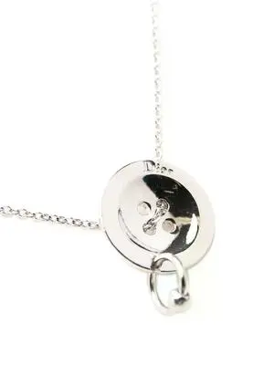 Dior Brass Button Pendant Necklace