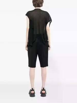 Yohji Yamamoto Asymmetric Draped V-neck Sleeveless Top