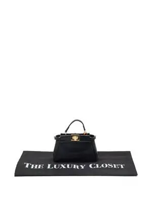 Fendi Micro Peekaboo Leather Tote Bag