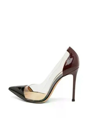 GIANVITO ROSSI Plexi Pointed-toe Pumps - Red