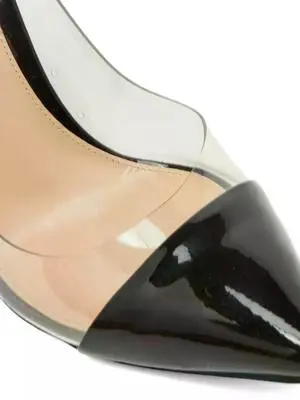 GIANVITO ROSSI Plexi Pointed-toe Pumps - Red