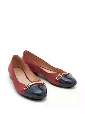 TOD'S Cap-toe Buckle Ballet Flats