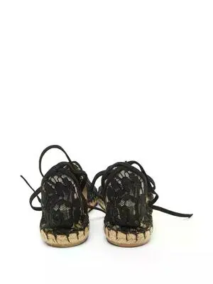Valentino Garavani Lace Ankle-tie Flat Sandals