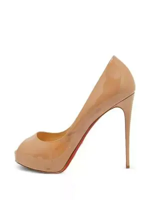 CHRISTIAN LOUBOUTIN Lady Peep Peep-toe Pumps - Neutrals