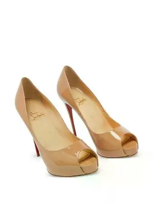 CHRISTIAN LOUBOUTIN Lady Peep Peep-toe Pumps - Neutrals