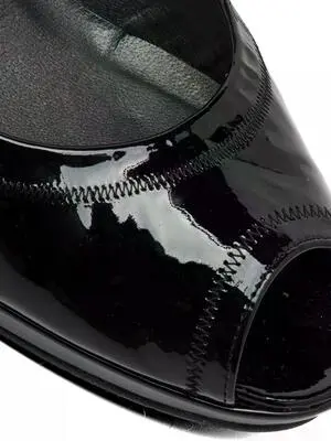 STUART WEITZMAN Patent Leather Peep-toe Pumps