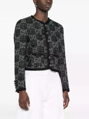 Gucci Maxi Gg Tweed Cropped Jacket