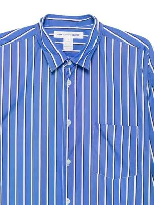 Comme Des Garçons Vertical-stripe Patch-pocket Shirt