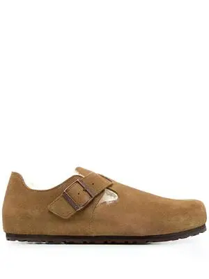 BIRKENSTOCK London Shearling-trimmed Slippers