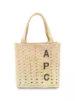 A.p.c. Embroidered Woven Tote Bag