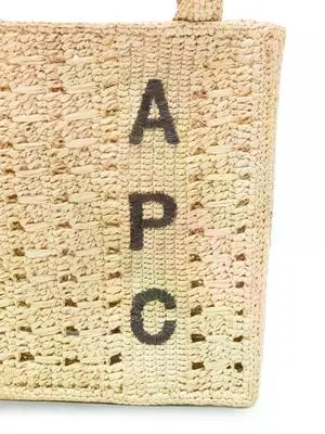 A.p.c. Embroidered Woven Tote Bag