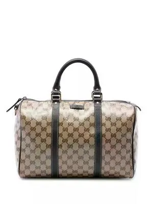 Gucci Medium Gg Crystal Joy Boston Bag - Neutrals