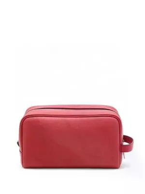 Fendi Leather Logo Travel Kit Pouch Clutch Bag