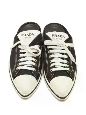Prada Pointed-toe Lace-up Mules