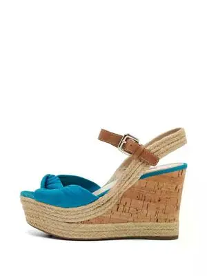 Prada Knot-detail Wedge Sandals