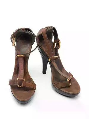 Burberry T-bar Ankle Strap Sandals