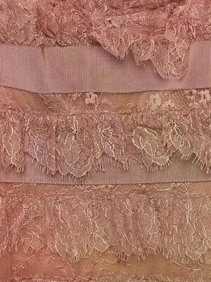 Elie Saab Ruffled Lace Midi Dress