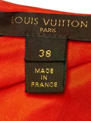 LOUIS VUITTON Pleated Wool Midi Skirt