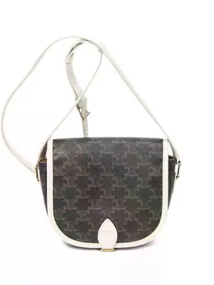 Celine Monogram Pattern Crossbody Bag - Brown