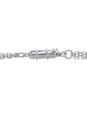 Cartier Trinity Diamond Necklace In 18k White Gold And Black Ceramic