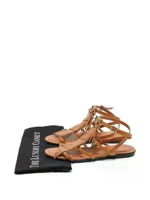 TOD'S Fringed Logo Sandals