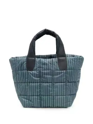 VEECOLLECTIVE Porter Pinstripe Quilted Tote Bag - Blue