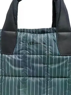 VEECOLLECTIVE Porter Pinstripe Quilted Tote Bag - Blue