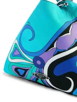 Emilio Pucci Orchidee Print Tote Bag - Blue