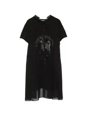 Undercover Graphic Print Ruffled Mini Dress
