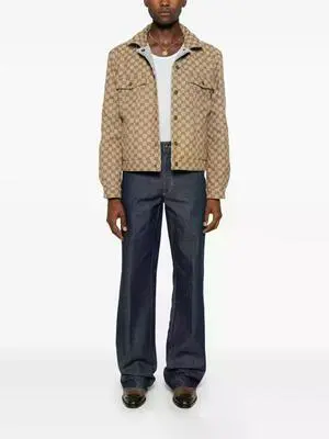 Gucci Reversible Gg Canvas And Denim Jacket