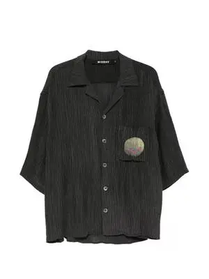 MISBHV Crinkled Smile Print Shirt - Black