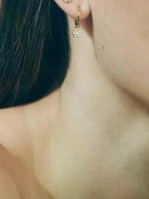 Sophie Bille Brahe Petite Lily Fleur Diamond Earring