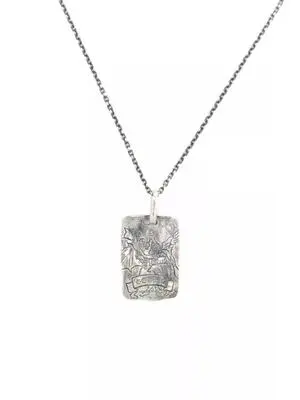 Yohji Yamamoto Engraved Pendant Necklace