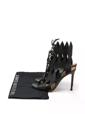 GIANVITO ROSSI Cutout Lace-up Ankle Boots