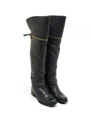LOUIS VUITTON Monogram Leather Boots