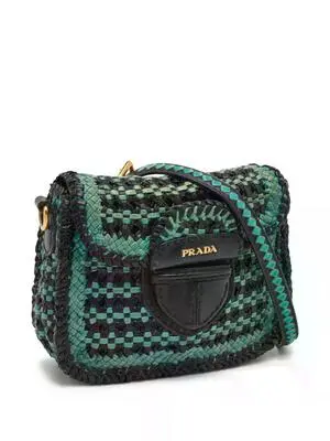 Prada Madras Woven Crossbody Bag