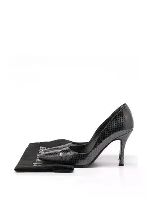 STUART WEITZMAN Python-embossed Leather Stiletto Pumps
