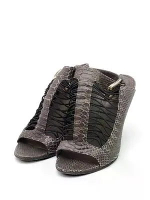 Givenchy Python-embossed Wedge Sandals