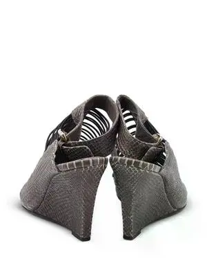 Givenchy Python-embossed Wedge Sandals