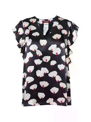 Max Mara Silk Floral Print Blouse