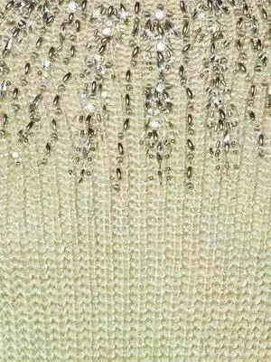 Polo Ralph Lauren Beige Crystal Embellished Long Sleeve Sweater