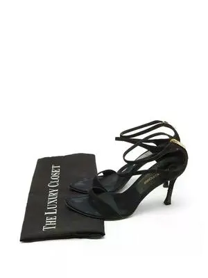 SERGIO ROSSI Suede Ankle Strap Sandals