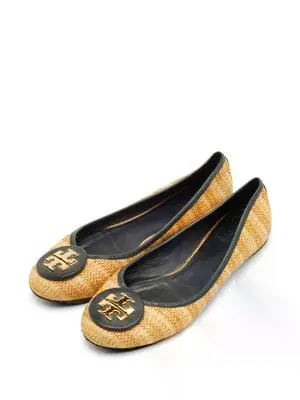 Tory Burch Reva Raffia Ballet Flats