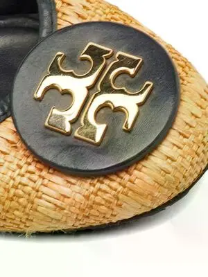 Tory Burch Reva Raffia Ballet Flats