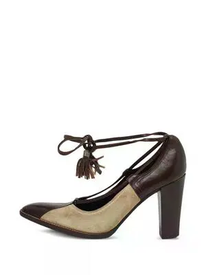 Saint Laurent Suede Ankle-wrap Pumps