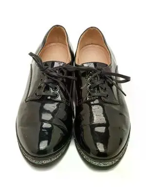 Miu Miu Patent Leather Derby Shoes With Glitter Sole