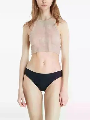 Roxy Ribbed-knit Bikini Bottoms - Black