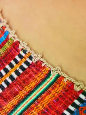 DEL MAAR Striped Crochet Trim Bikini Bottoms
