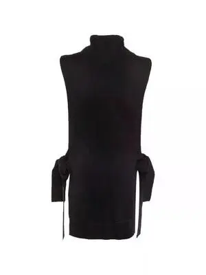Victoria Beckham Wool Side-tie Turtleneck Sweater